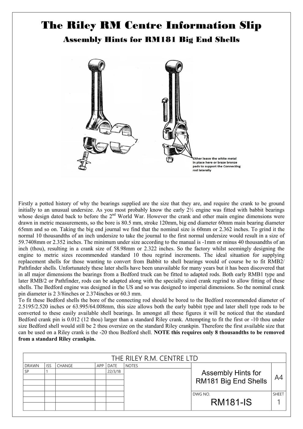 RM181/60 2½ Big End Shells minus 48 thou (60) (info)