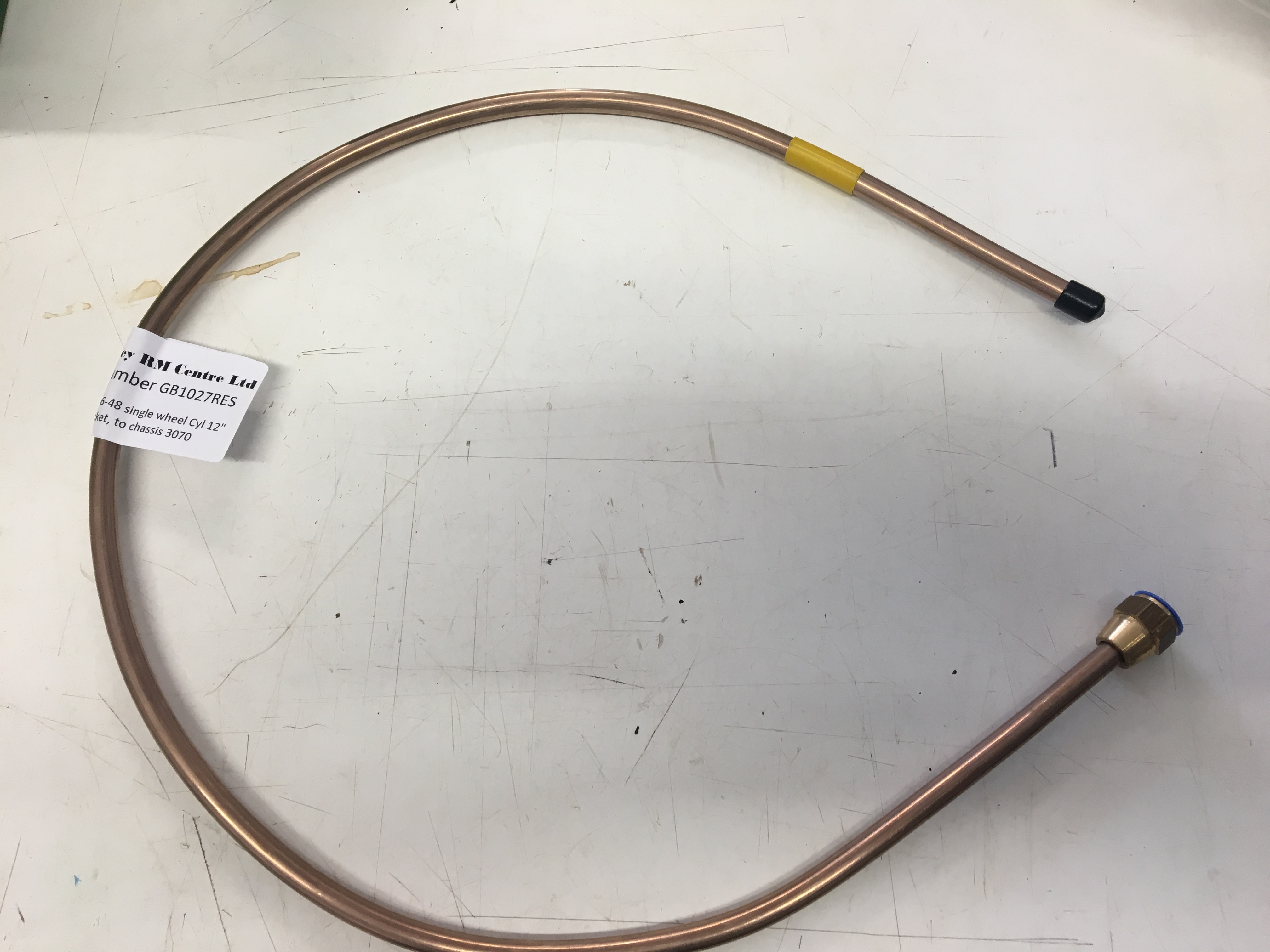 GB1027RES Brake RES pipe RILEY RMB 46-48 single wheel Cyl 12" drums ...