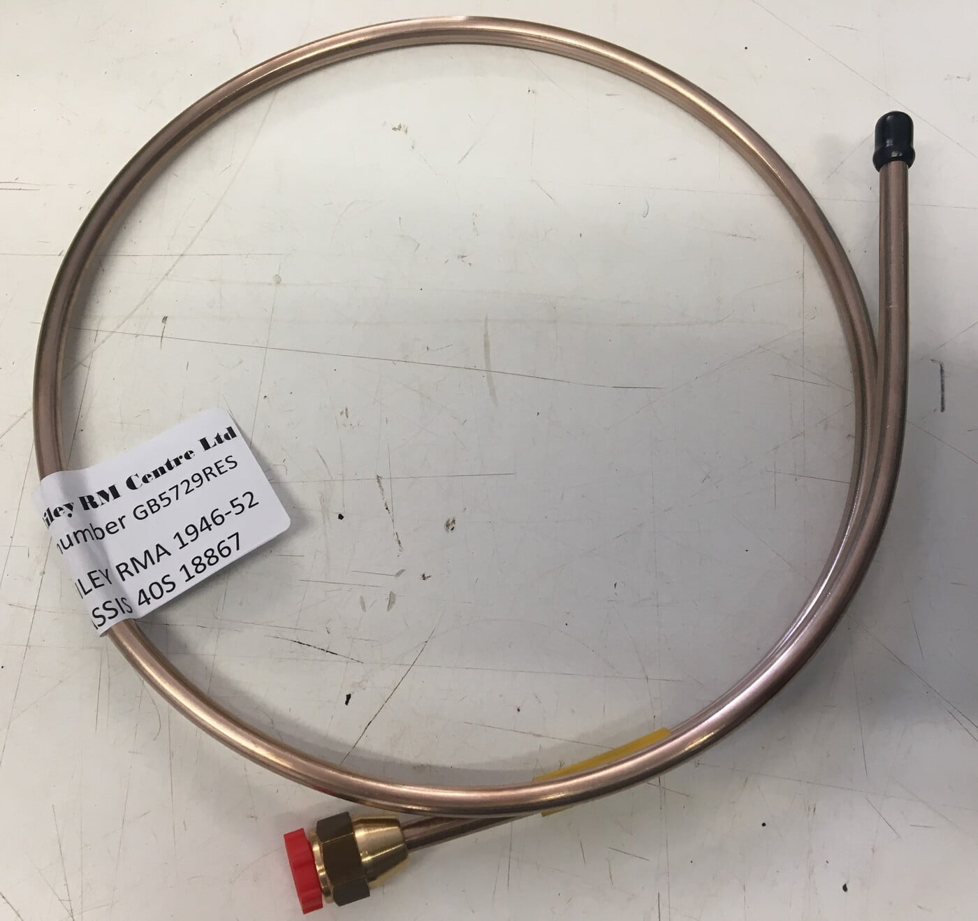 GB5729RES Brake RES pipe RILEY RMA 1946-52 EARLY TO CHASSIS 40S 18867